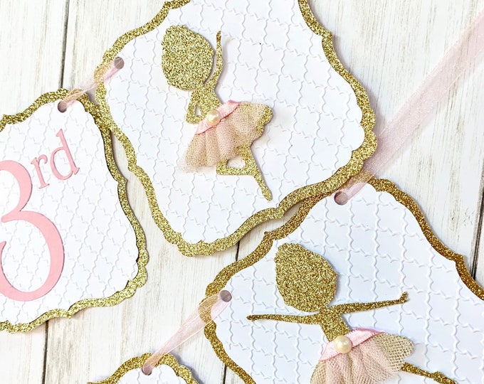 Ballerina Birthday Banner Ballerina Party Decorations Pink | Etsy