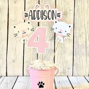 Kitty Cat Birthday Party, Kitty Cat Centerpiece, Cat Party Decor, Cat ...
