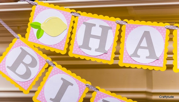 Pink Lemonade Birthday Party Pink Lemonade Banner 1st | Etsy