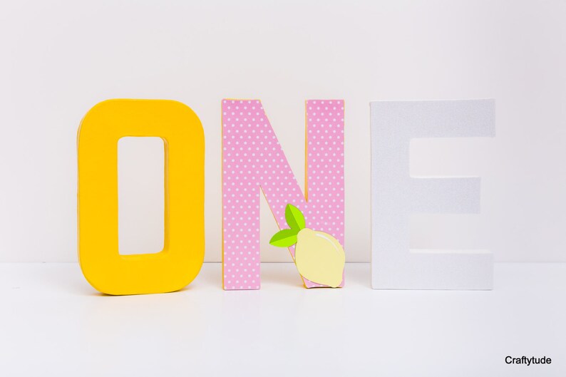 Pink Lemonade Party Pink Lemonade Birthday Block Numbers - Etsy