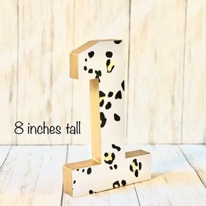 Leopard Print Number: Jungle Birthday Party Centerpiece - Etsy