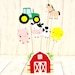 Barnyard Birthday Centerpiece: Farm Animals & Tractor Party Decor - Etsy