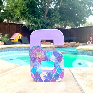 Mermaid Party, Mermaid Centerpiece, Mermaid Theme Number Photo Prop ...