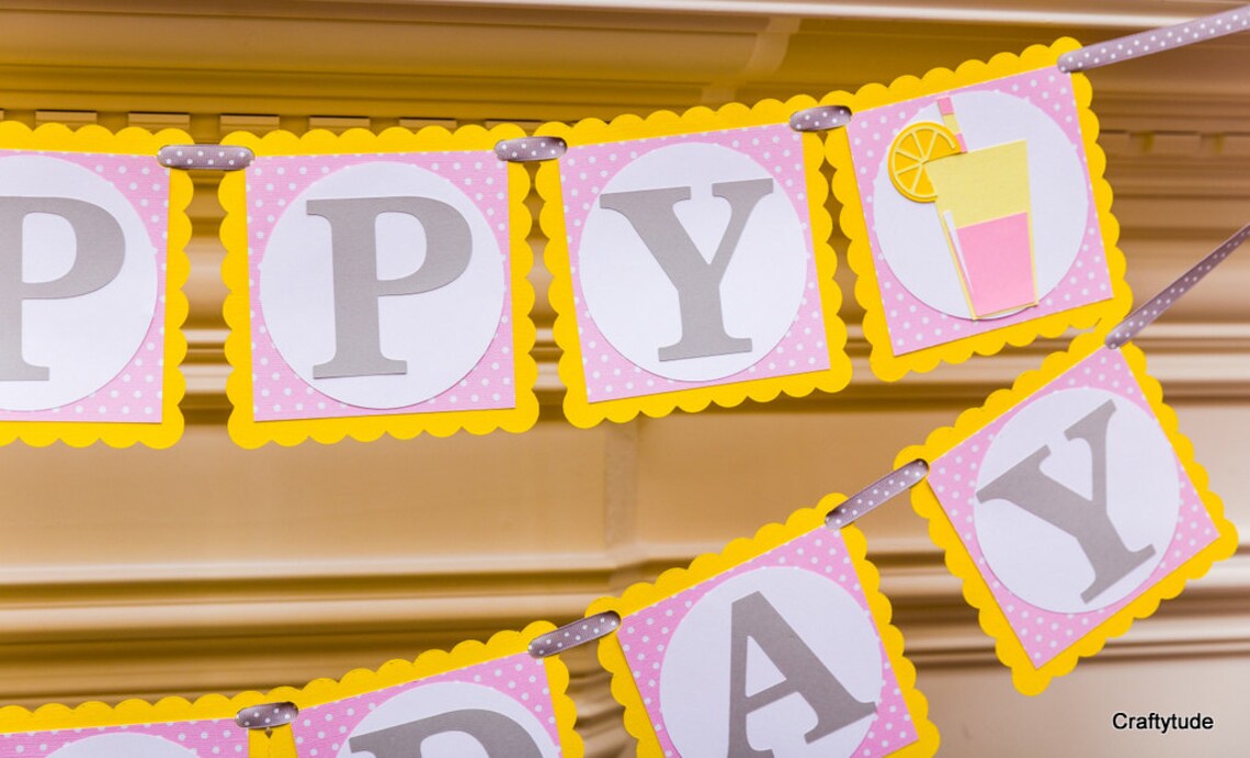 Pink Lemonade Birthday Party Pink Lemonade Banner 1st | Etsy