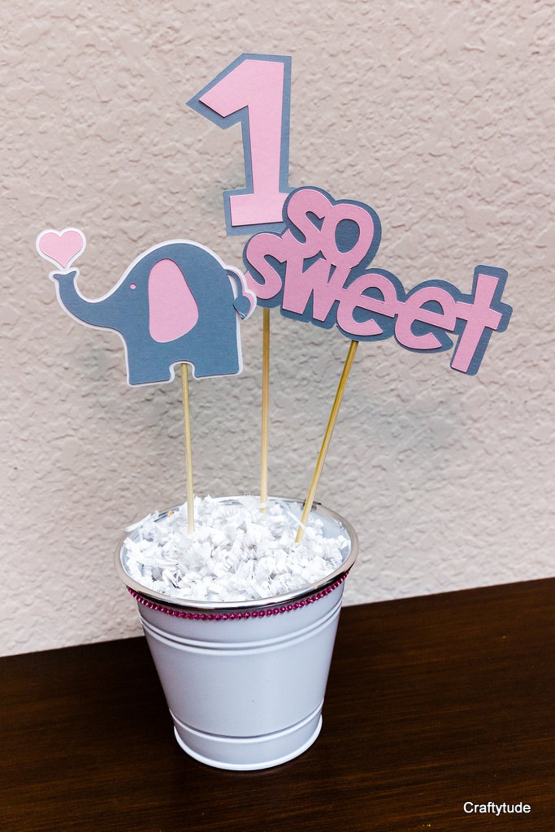 Elephant Party Centerpieces Sticks set of 2 Elephant Theme - Etsy