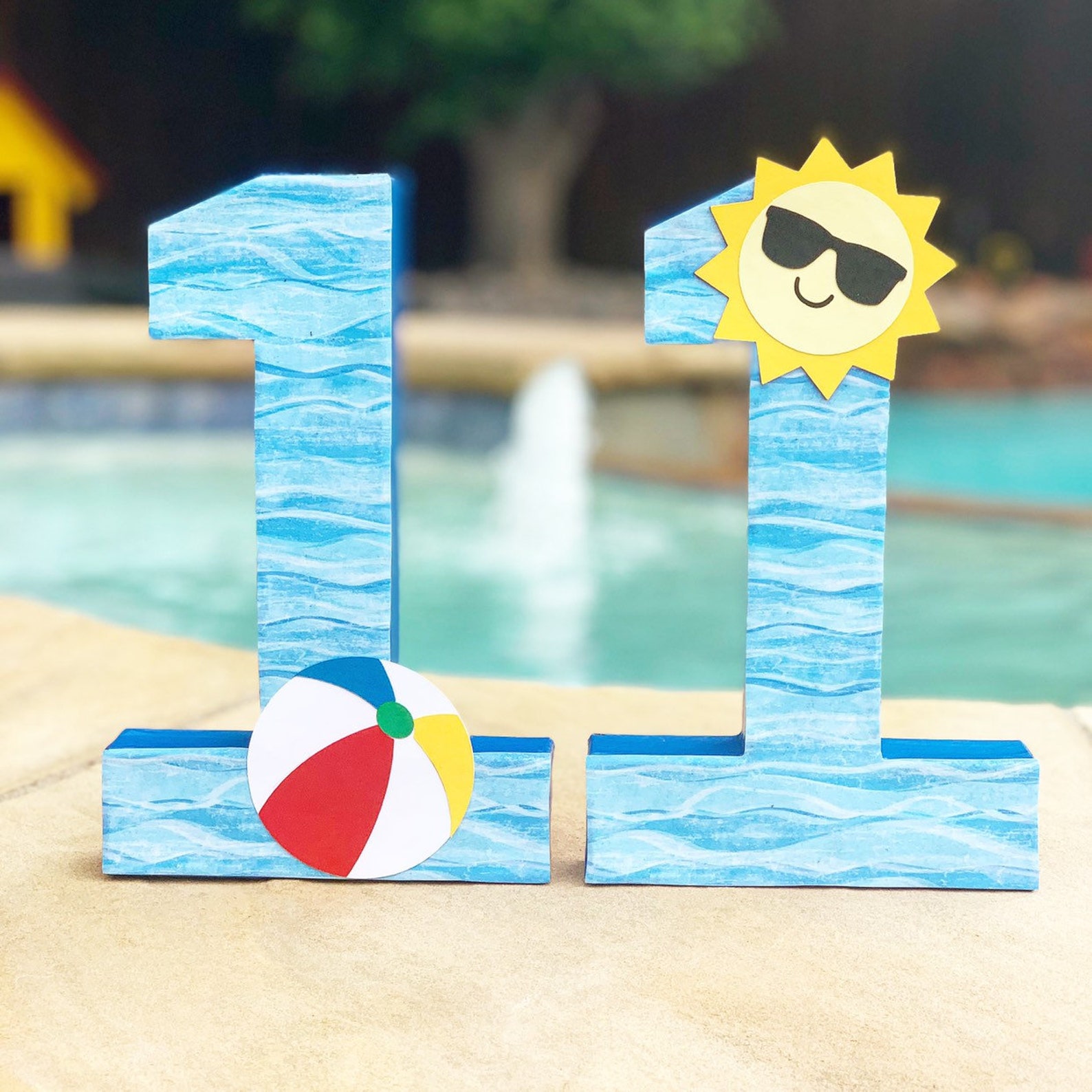 Pool Party Decor Pool Party Decorations Birthday Photo Prop - Etsy