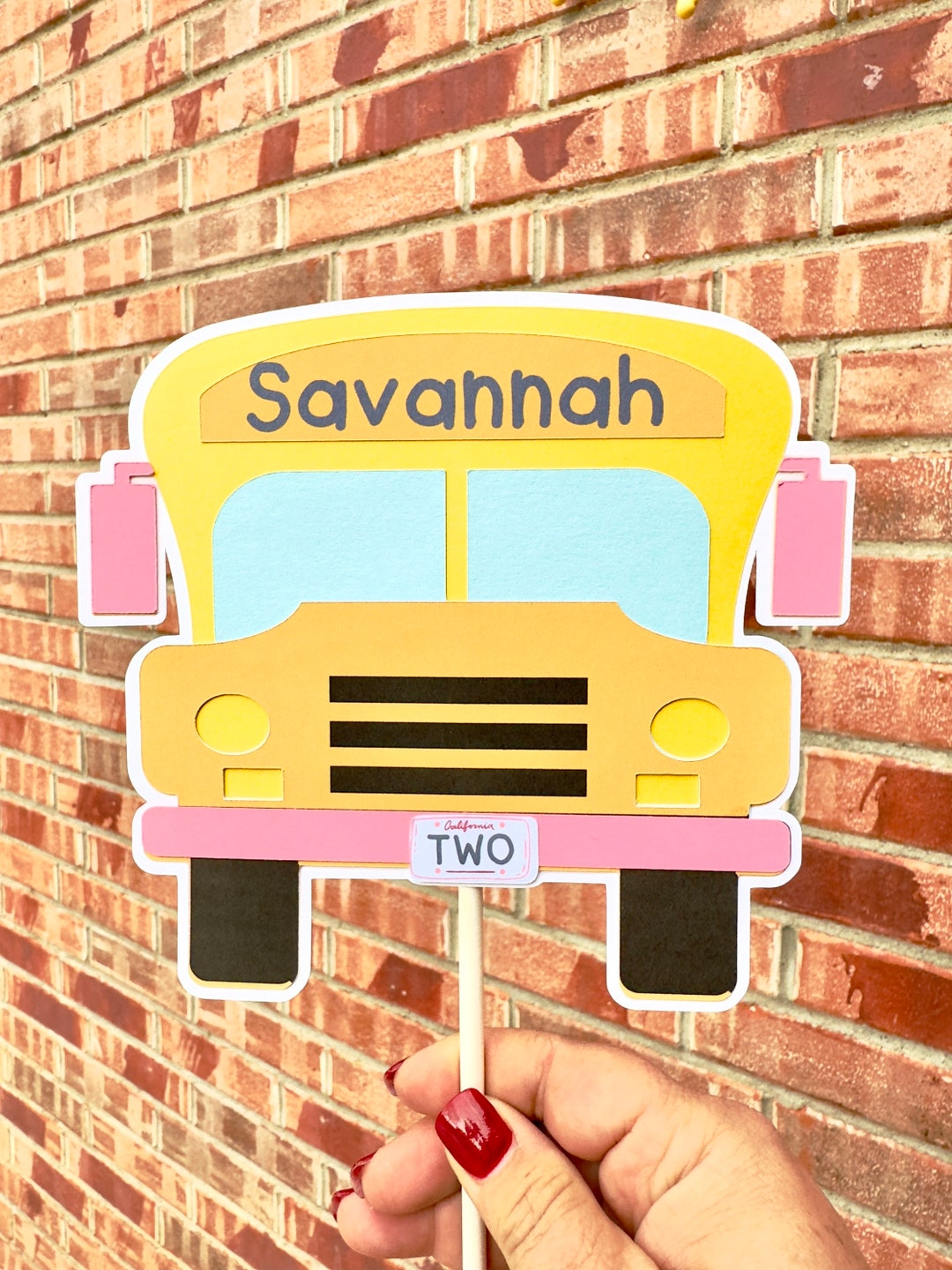 School Bus Cake Topper, School Bus Party, School Bus Birthday, Yellow ...