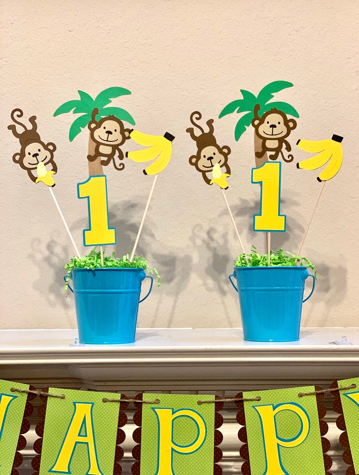 Monkey Party Centerpiece Monkey Party Decorations Monkey - Etsy