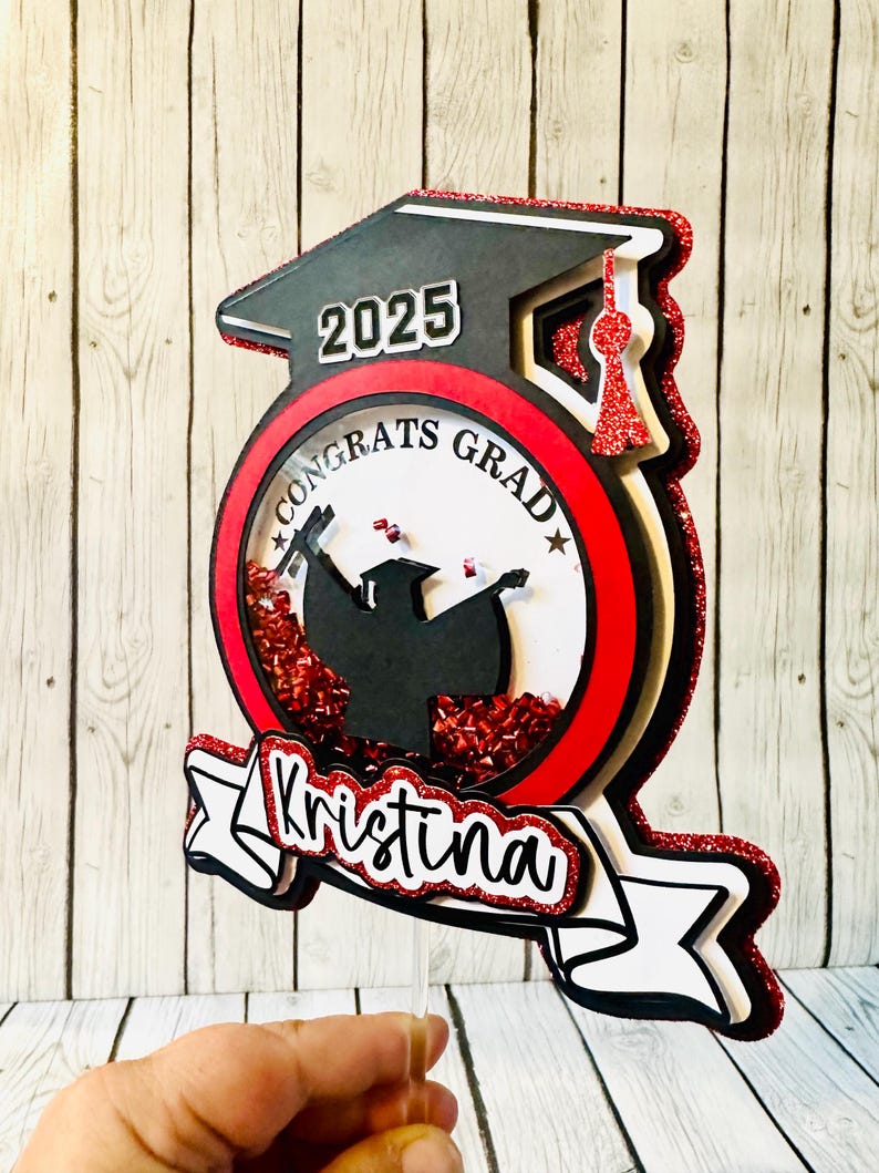 Personalized Graduation Cake Topper: Class of 2024 Shaker - Etsy