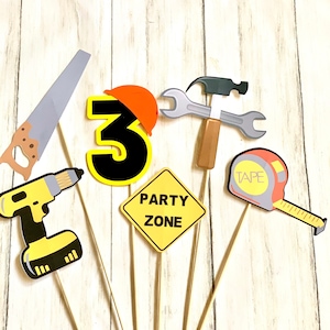 Tool Party, Construction Birthday Party, Tools Centerpiece, Tools ...