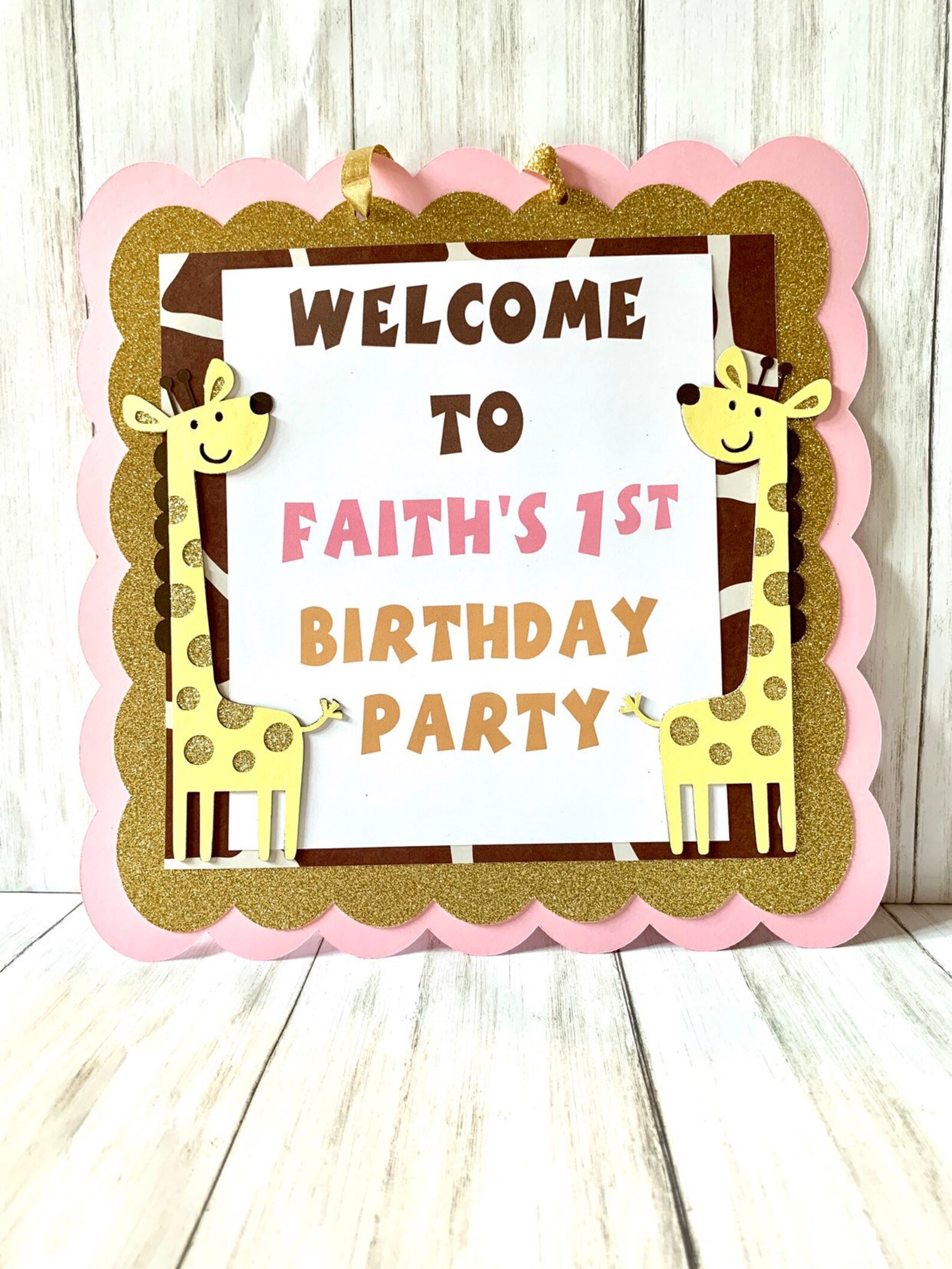 Giraffe Door Sign 1st Birthday Giraffe Theme Party Giraffe - Etsy