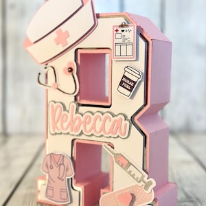 Personalized Nurse 3D Letter, Handmade Graduation Decoration - Etsy
