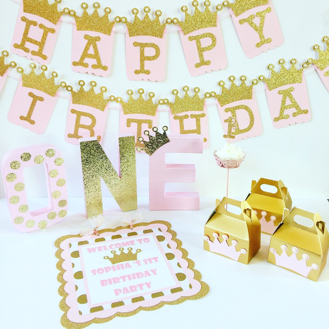 Princess Door Sign 1st Birthday Princess Theme Party Pink - Etsy