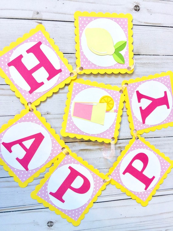 Pink Lemonade Birthday Party Pink Lemonade Banner 1st | Etsy