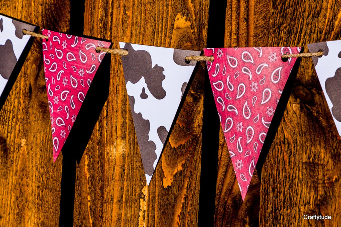 Western Garland Cowboy Party Decoration Western Theme Party - Etsy