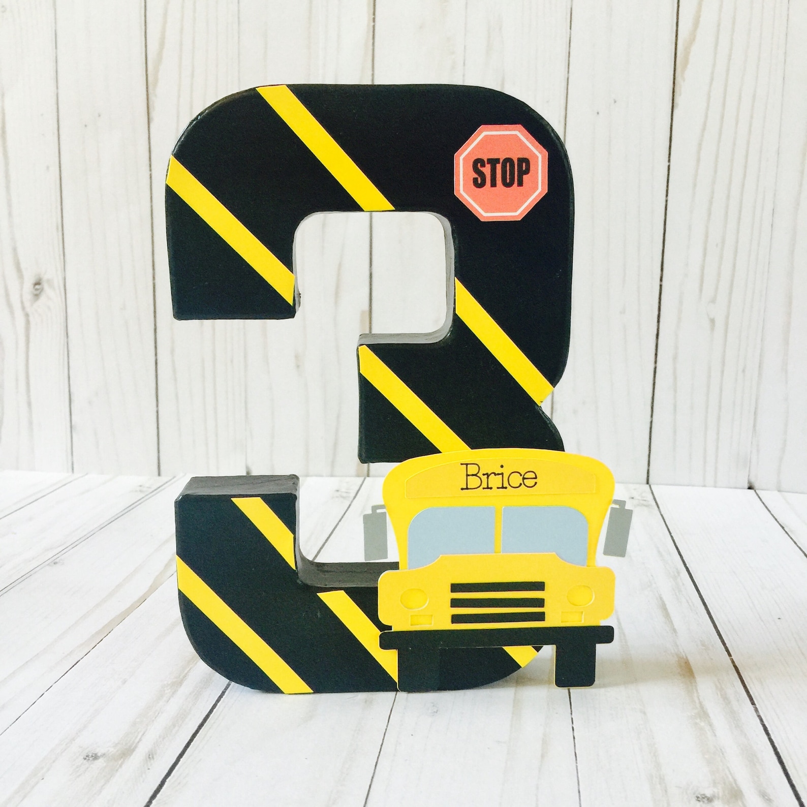 School Bus Centerpiece School Bus Age Number School Bus - Etsy