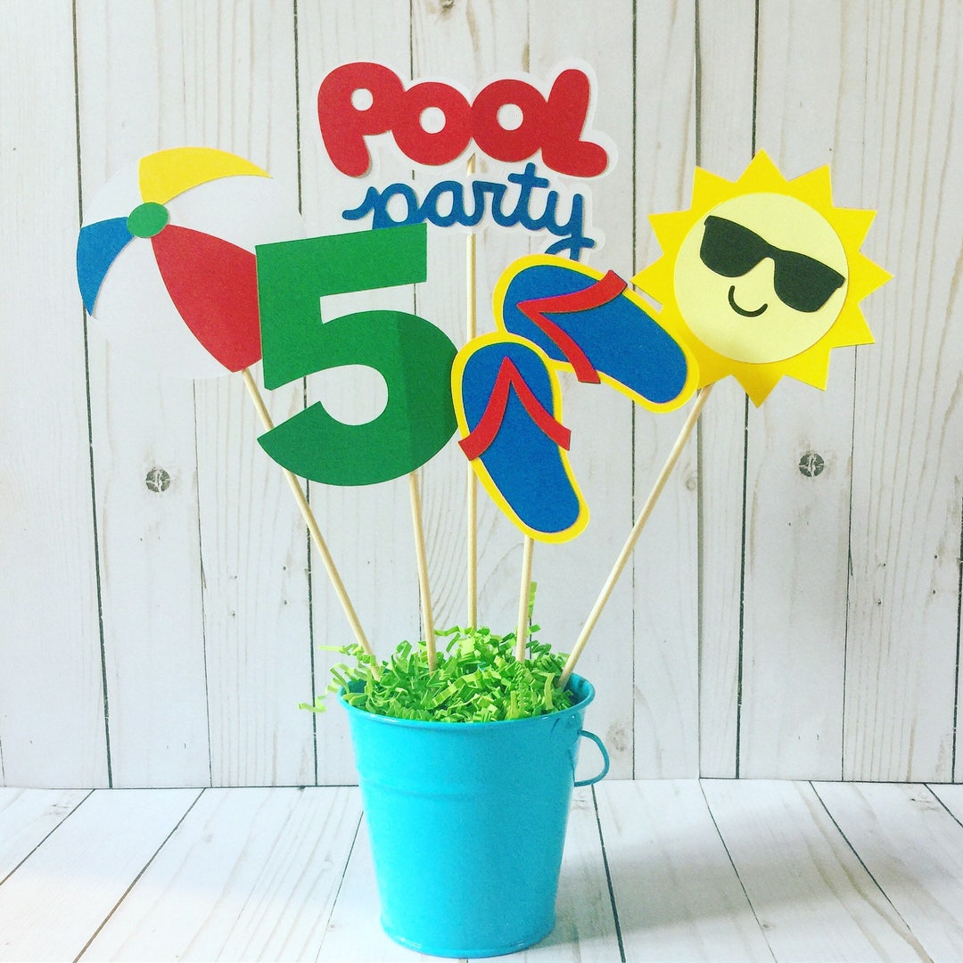 Pool Party Centerpiece, Pool Party Decorations, Pool Party Decor ...