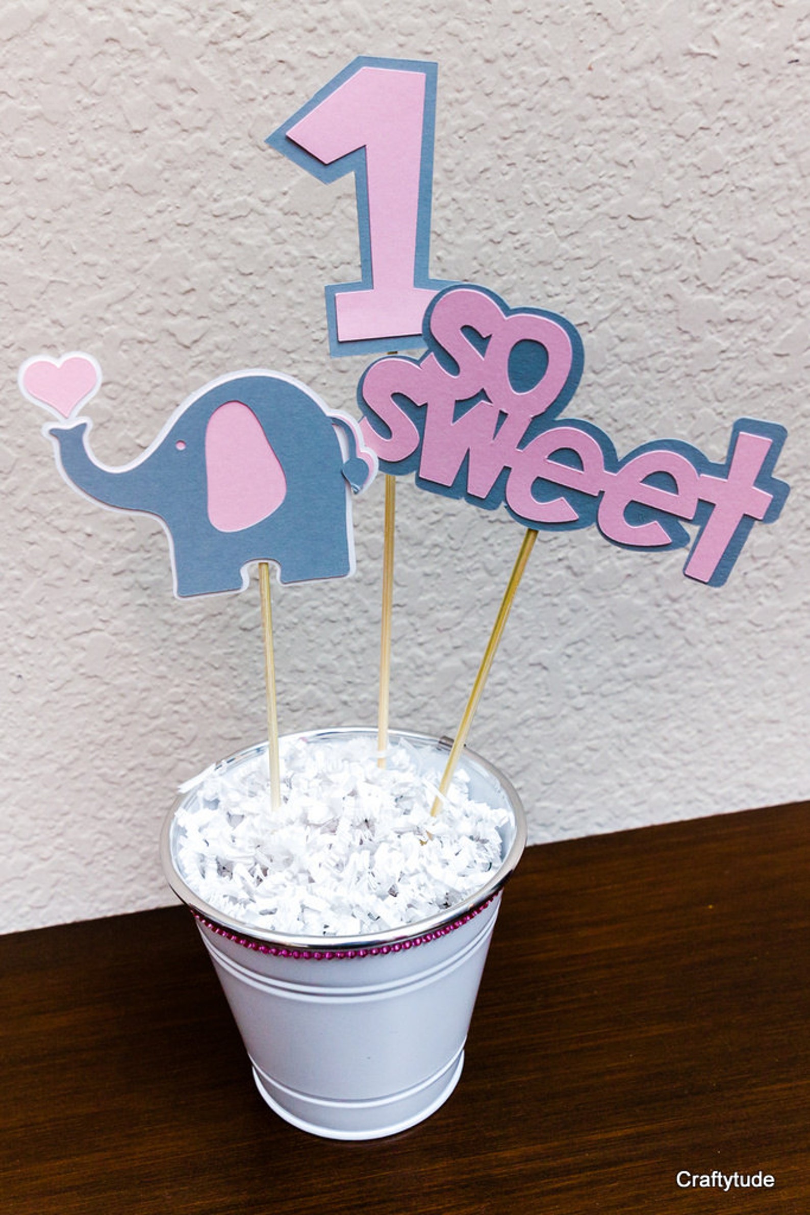 Elephant Party Centerpieces Sticks set of 2 Elephant Theme | Etsy