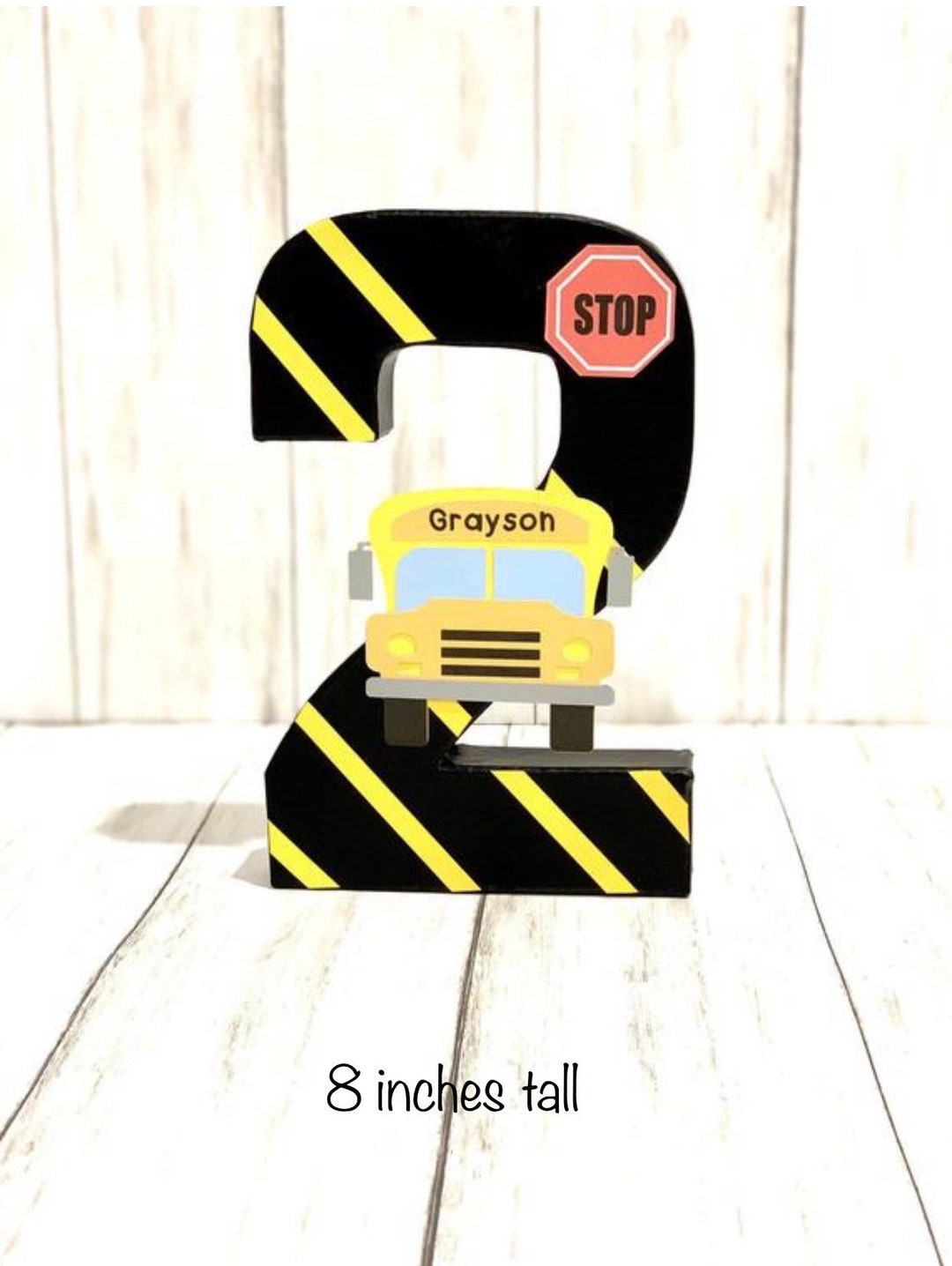 School Bus Centerpiece, School Bus Age Number, School Bus Party Decor ...