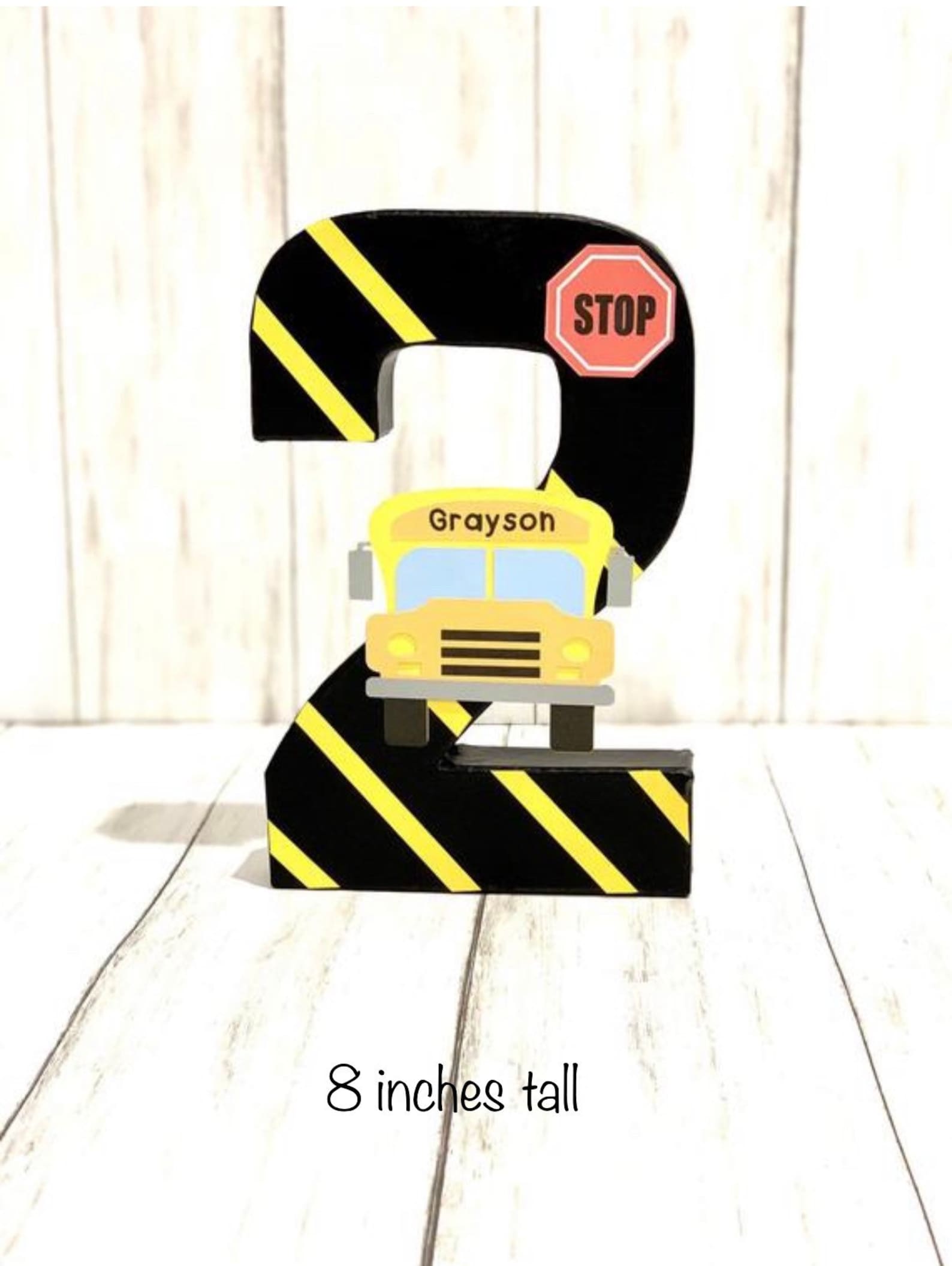School Bus Centerpiece School Bus Age Number School Bus - Etsy