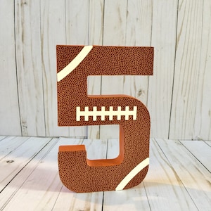 Football Birthday, Birthday Photo Prop, Football Party, Block Number ...