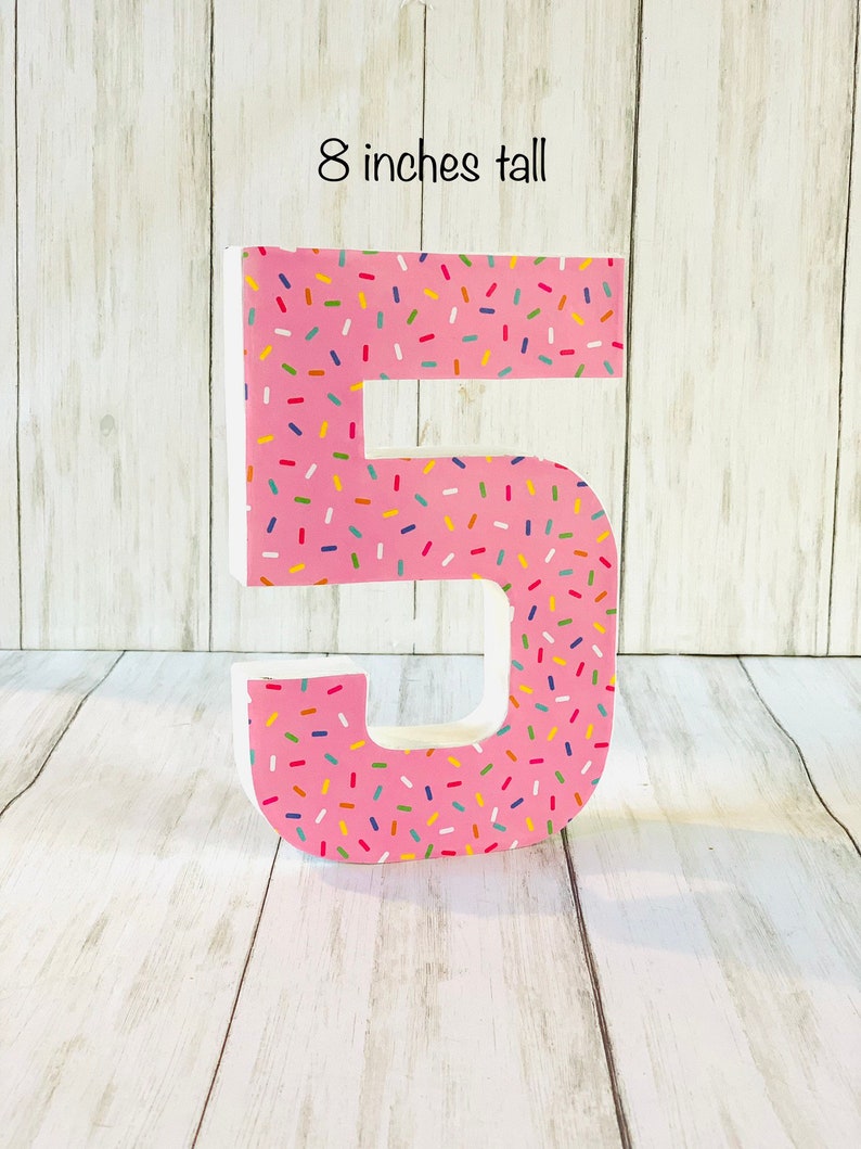Sprinkle Birthday Party Birthday Photo Prop Block Numbers - Etsy