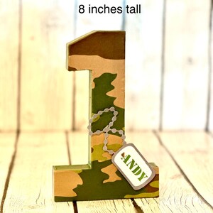 Camo Number Centerpiece: Army Birthday Party Decor, Photo Prop - Etsy