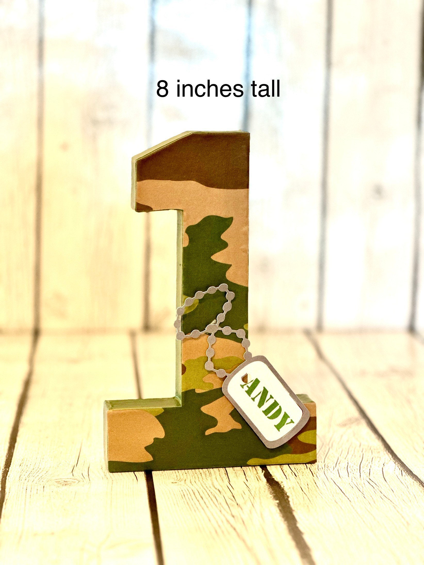 Camo Number Centerpiece: Army Birthday Party Decor, Photo Prop - Etsy