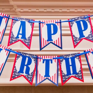 Nautical Party Nautical Birthday Banner Nautical Birthday - Etsy