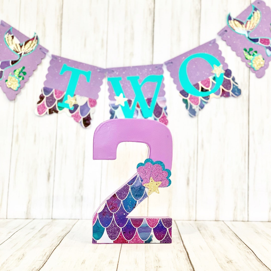 Mermaid Party, Mermaid Centerpiece, Mermaid Theme Number Photo Prop ...