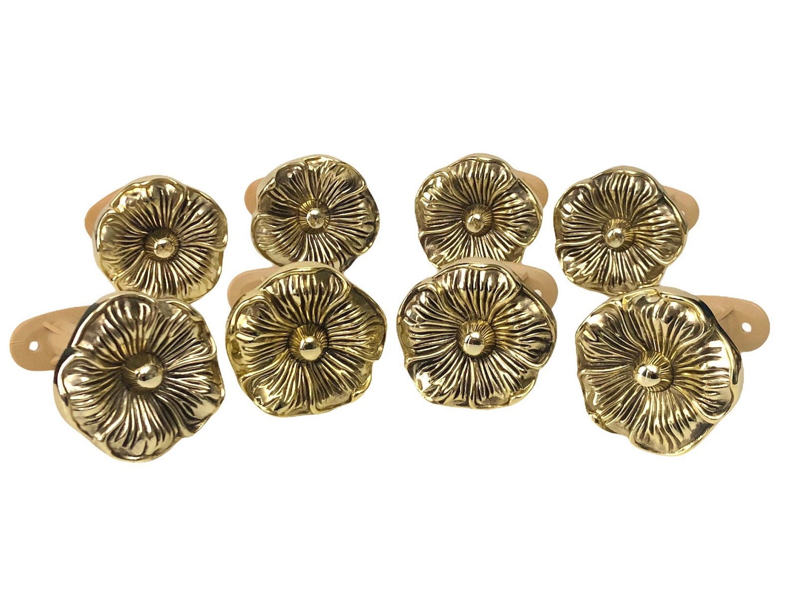 8 Vintage Gold Flower Curtains or Drapes Tiebacks | Etsy