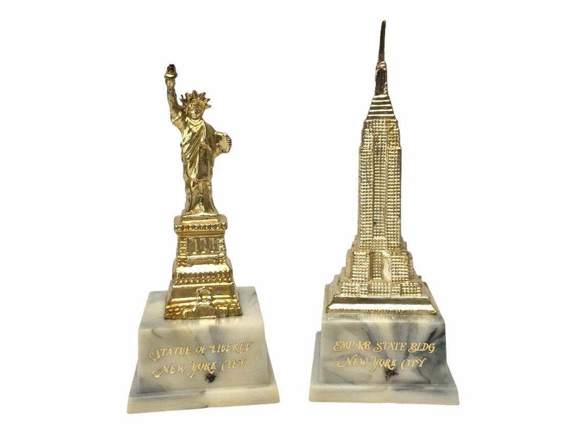 Vintage Small Gold Statue of Liberty Souvenir Figurine Plastic | Etsy