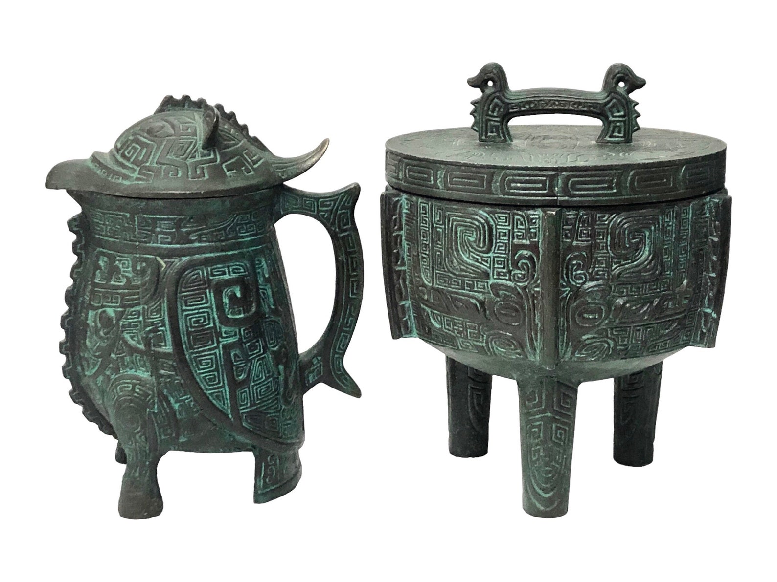 Vintage MCM James Mont Style Asian Ice Bucket and Pitcher - Etsy