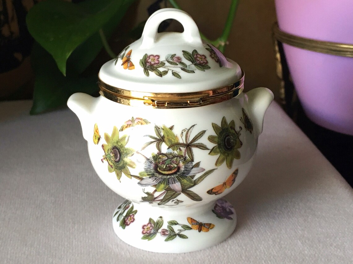 Portmeirion Peony and Blue Passion Flower Mini Tureen - Etsy