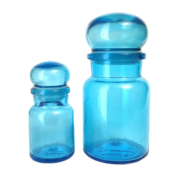 Blue Glass Jars - Etsy