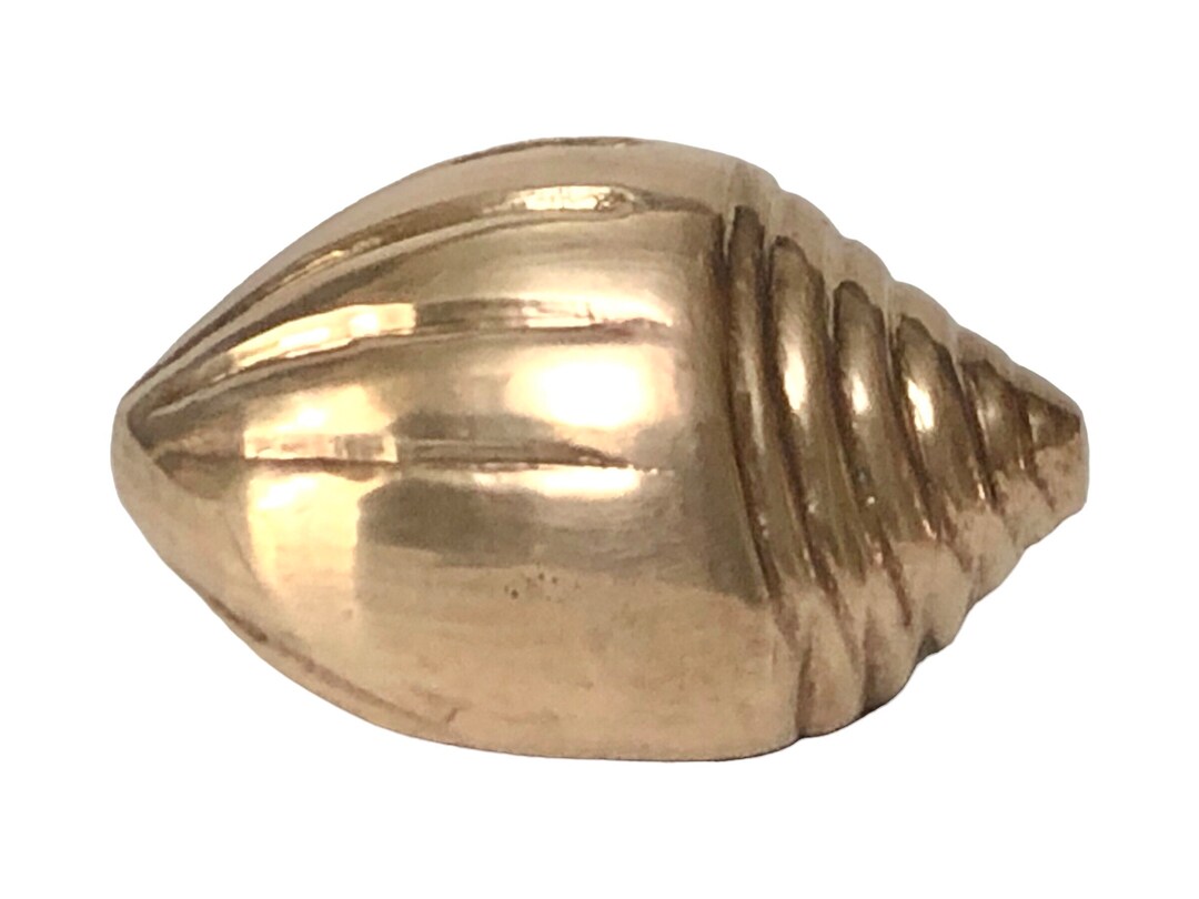 Vintage Small Brass Shell Paperweight - Etsy