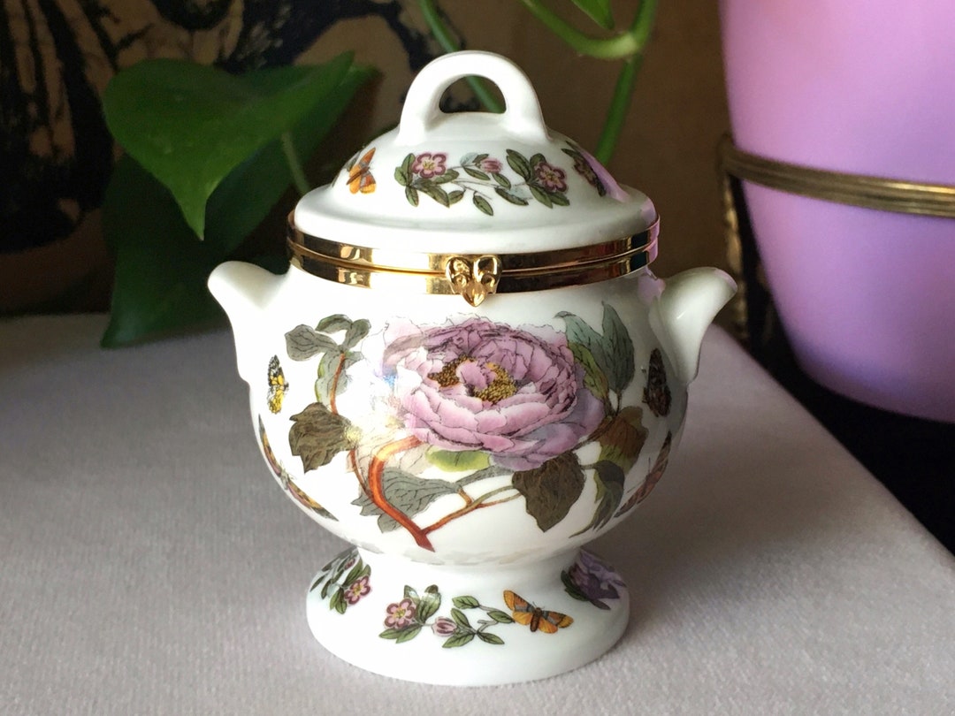 Portmeirion Peony and Blue Passion Flower Mini Tureen Porcelain and ...