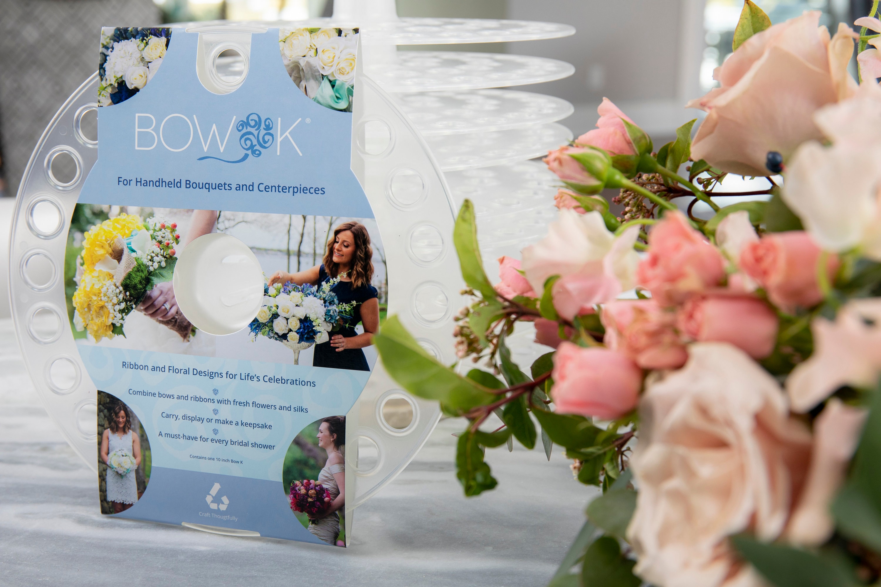 Bridal Shower Ribbon Bouquet Buddy: Floral Centerpiece Maker - Etsy