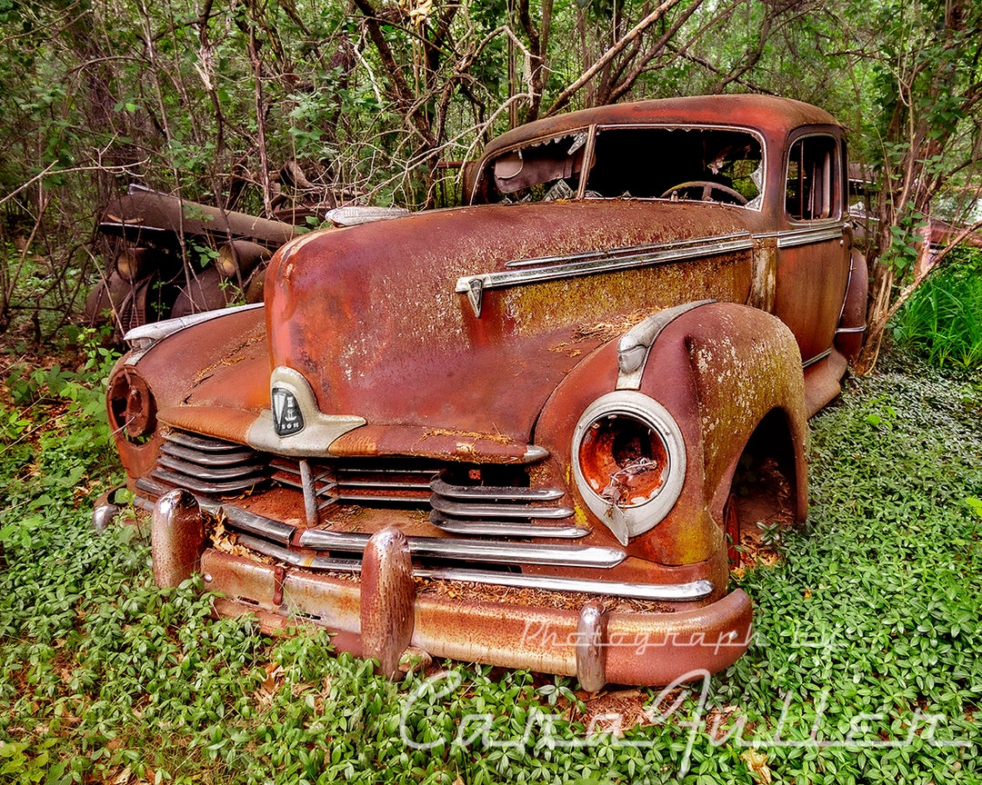 Photograph of a 1946 - 1947 Rusty Hudson in the Woods - Etsy