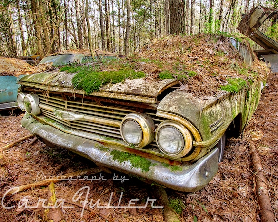 Photograph of a Moss Covered 1960 Chevy Impala Sports Coupe in | Etsy
