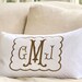Romanesque 3 Letter Monogrammed Lumbar Accent Inch Pillow Cover COVER ...