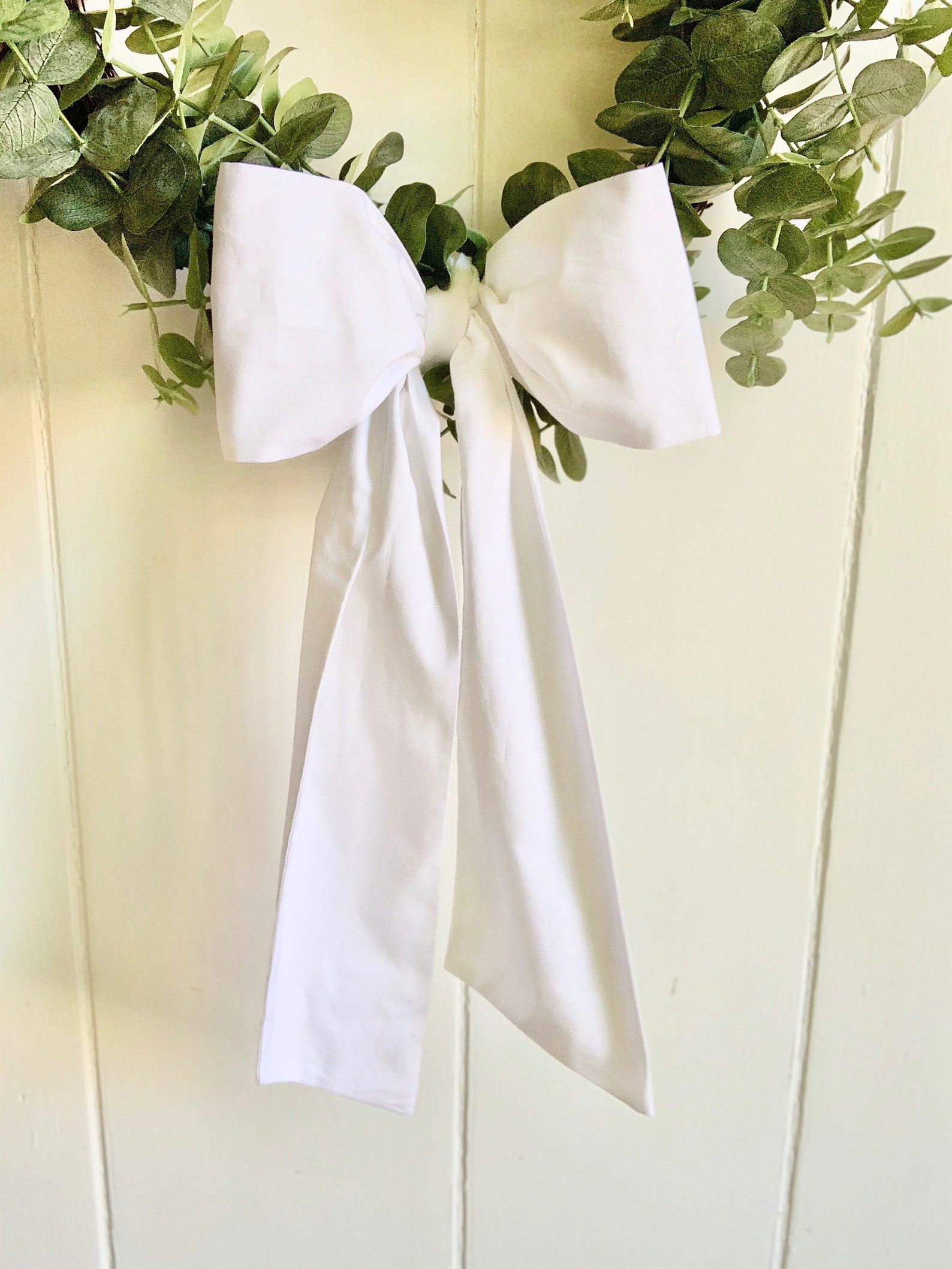 Chinoiserie Christmas Tree Wreath Sash - Holiday Decor, Blue and White ...