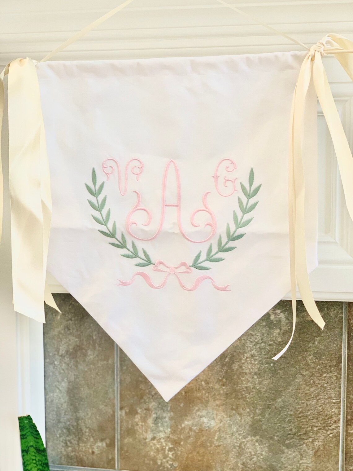 Celebration Banner With Laurel and Bow- Bridal, Baby, Wedding, Shower ...