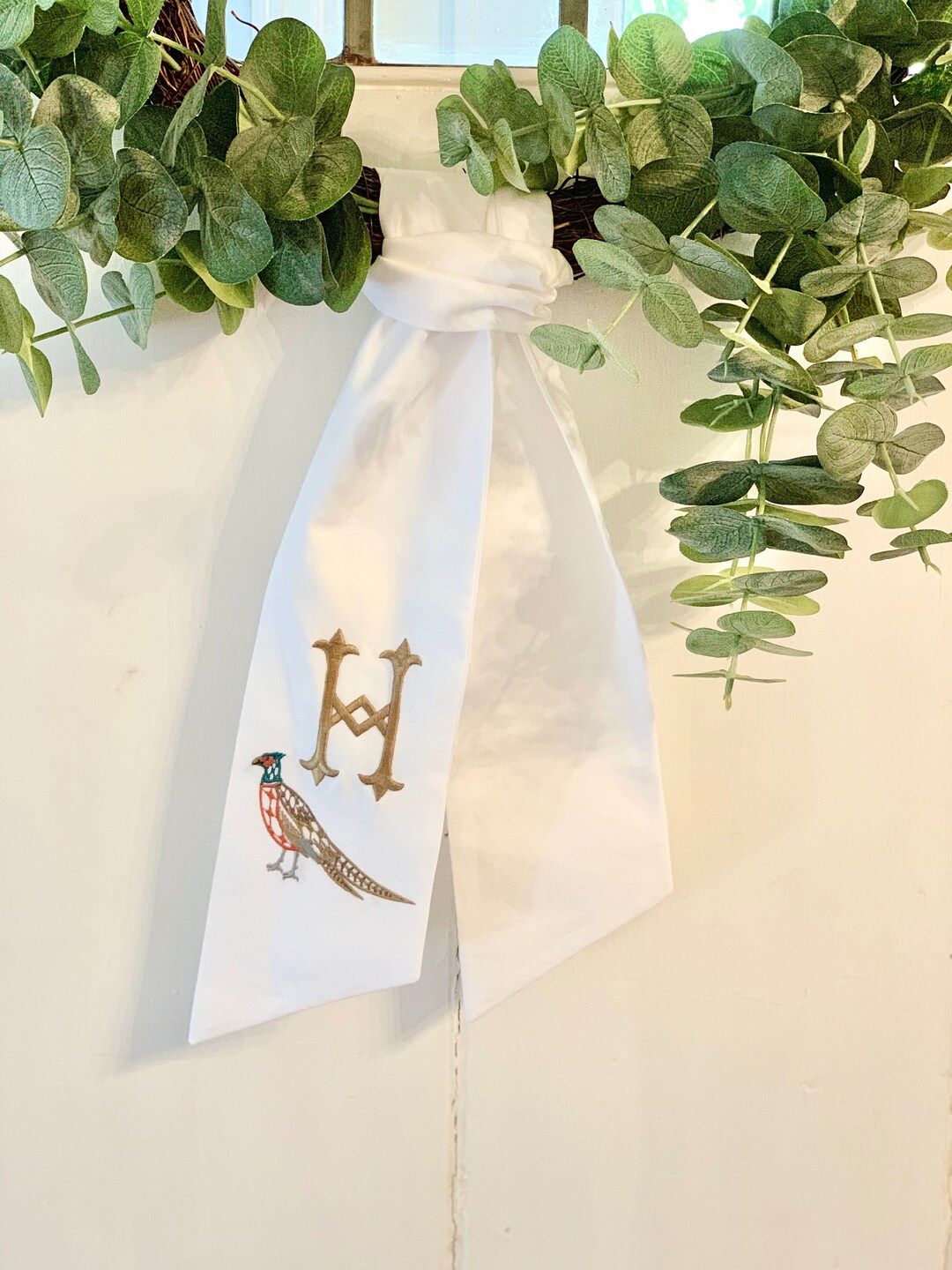 Chic Pheasant Fall Wreath Sash - Fall, Hunting, Pheasant, Bird, Autumn ...