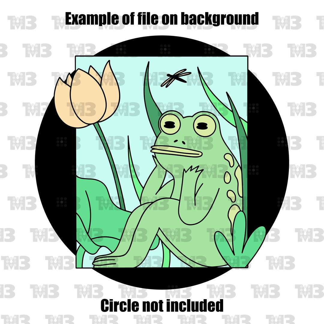 Thinking Frog SVG DXF Files for Cricut or Silhouette Cute - Etsy