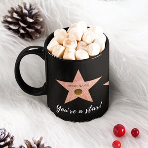 Customized Hollywood Walk of Fame Star Mug, Personalized You're a Star ...