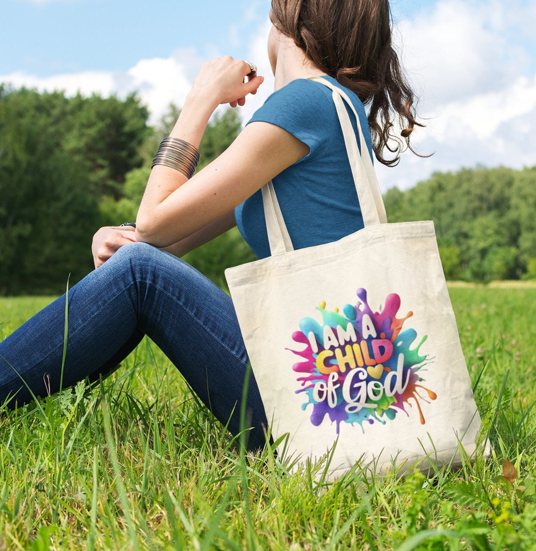 Colorful I Am A Child of God LDS Tote Bag, the Church of Jesus Christ ...