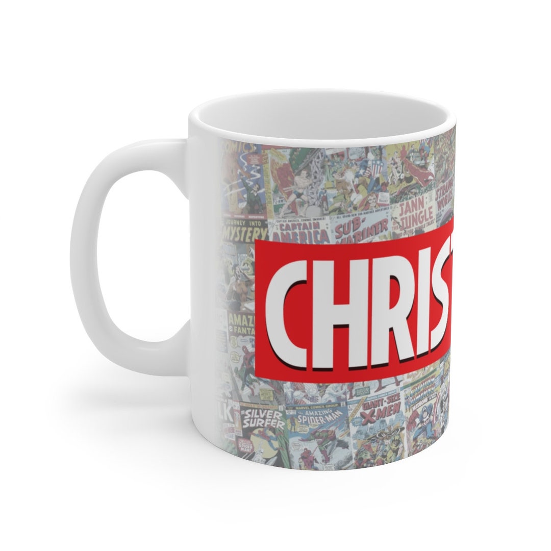 Personalized Name Comic Book Mug, Custom Name Superhero Coffee Mug ...