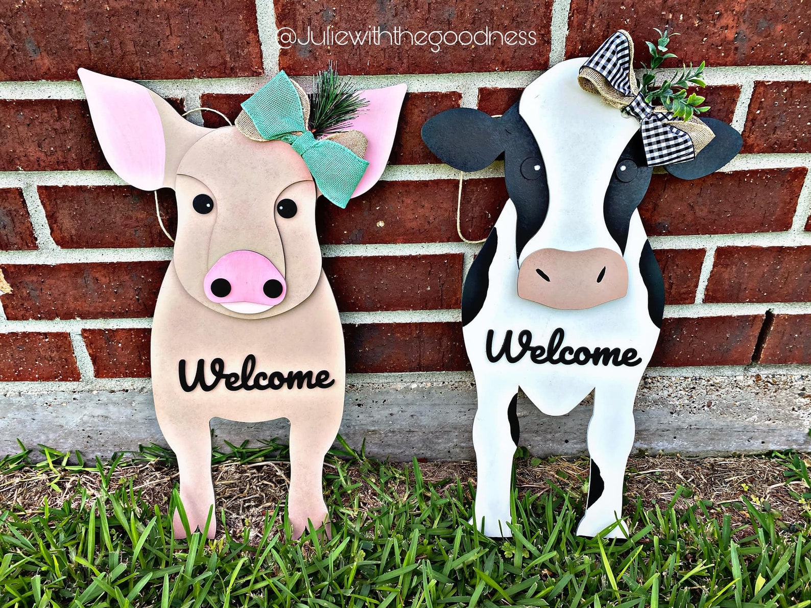 Pig Head Custom Hanger Cut Out Pig Sign for Front Door - Etsy