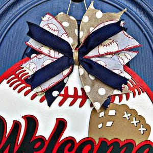 Baseball Welcome Door Hanger: 3D Laser Cut Home Decor - Etsy